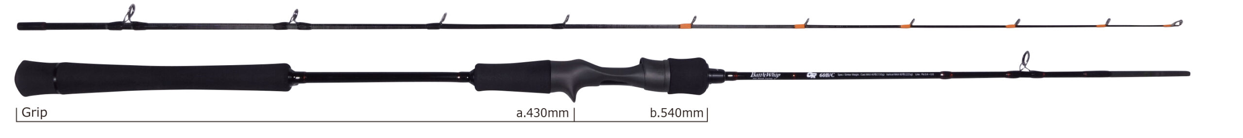 YAMAGA BLANKS BATTLEWHIP OR 60B/C BOAT SQUID ROD max.225g PE 0.4-0.8 - Monster Bite