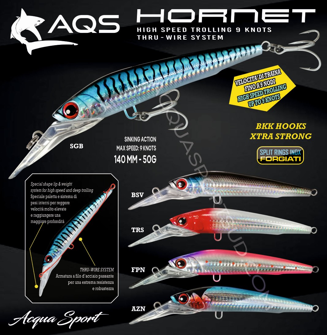 AQS HORNET TROLLING LURE 140MM 50G - Ribiška trgovina Monster-Bite.com